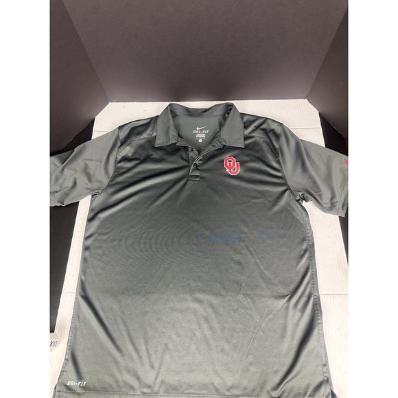 Nike | Shirts | Nike Drifit Oklahoma Sooners Gray Polo Shirt Mens Size ...